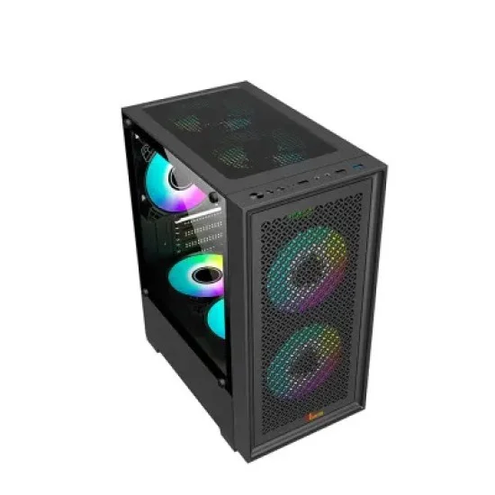 PC POWER DARK FLOW MESH X2 GAMING CASING BK WITH PSU Price in Bangladesh